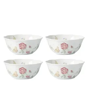 LENOX Butterfly Meadow Large All-purpose Bowl, Set Of 4 - White