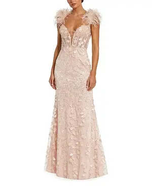 Pink Feather Gown