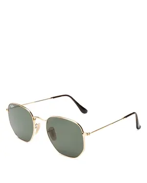 Ray-ban Icons Hexagonal Sunglasses - Gold/gray Solid