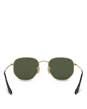 Ray-ban Icons Hexagonal Sunglasses - Gold/gray Solid