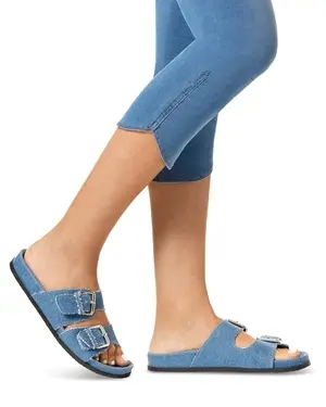 Hue Game Changing Tulip Hem Denim Leggings - Classic Light