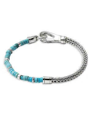 John Hardy Sterling Silver Heishi Beaded Flex Bracelet