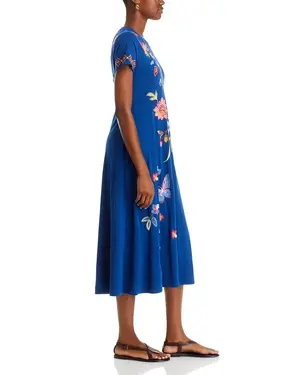 Johnny Was Gracey Cotton Swing Dress - Sailor Blue