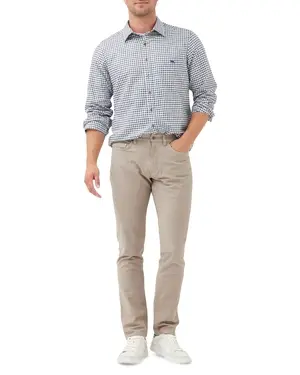 Rodd & Gunn Gebbies Valley Cotton And Linen Plaid Shirt - Walnut