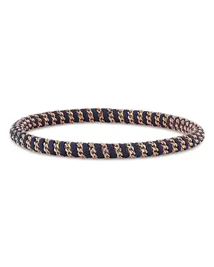 Roberto Demeglio 18k Rose Gold Gio Cord Bracelet - Blue/rose Gold