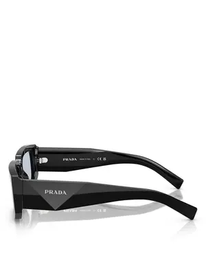 Prada Symbole Rectangle Sunglasses, 53mm - Black