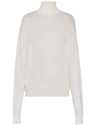 Prada Cashmere Roll-neck Jumper - White