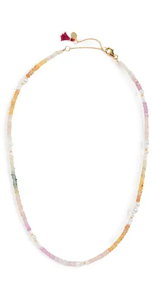 Shashi Ella Gemstone Necklace - Pink