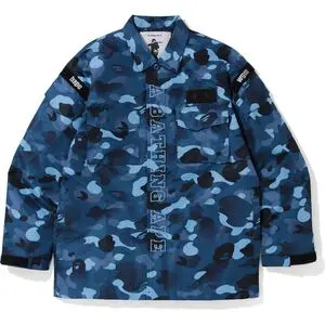 A BATHING APE Military Shirt Jacket Camo Gradation - Blue