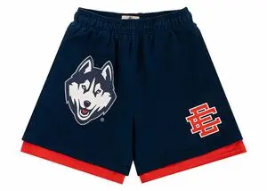 ERIC EMANUEL Ee Double Layer Uconn Short - Navy Blue/red