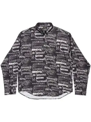 Balenciaga Logo-print Long-sleeves Shirt