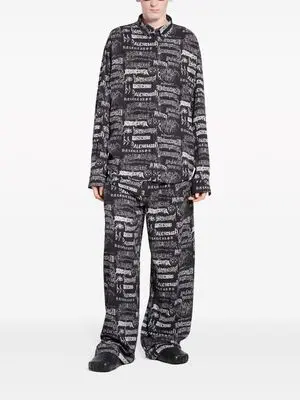 Balenciaga Logo-print Long-sleeves Shirt