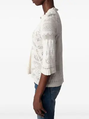 Zadig&Voltaire Taho Openwork-knit Top
