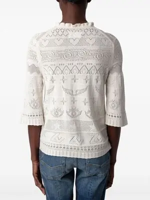 Zadig&Voltaire Taho Openwork-knit Top
