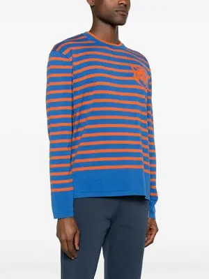 Maison Kitsuné Logo Intarsia Cotton Jumper