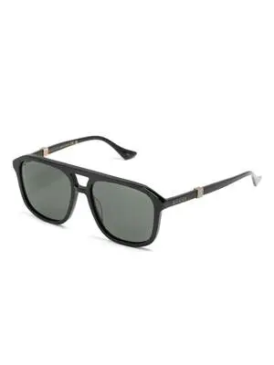 Gucci Web Detailed Navigator Frame Sunglasses