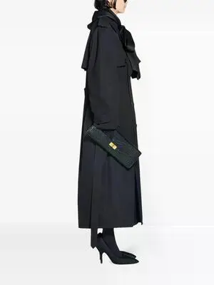 Balenciaga Pussy-bow Double-breasted Trench Coat