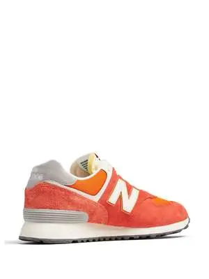 NEW BALANCE 574 Suede Sneakers - Orange