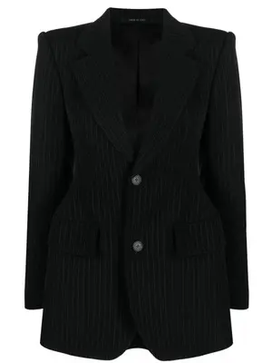 Women's Black Pinstripe