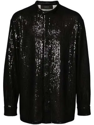 Amiri Sequin-embellished Long-sleeve Shirt