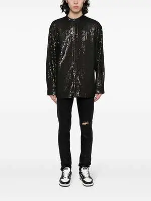 Amiri Sequin-embellished Long-sleeve Shirt