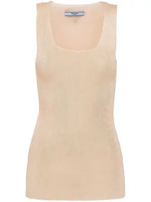 Prada Cotton Ribbed Tank Top