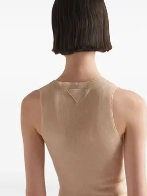 Prada Cotton Ribbed Tank Top
