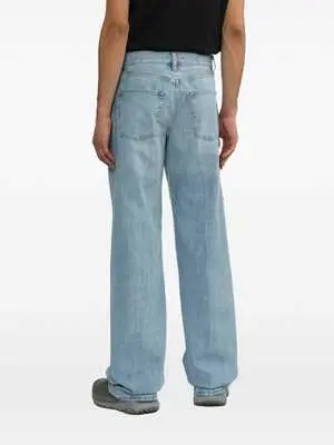 Helmut Lang Mid-rise Wide-leg Jeans - Blue