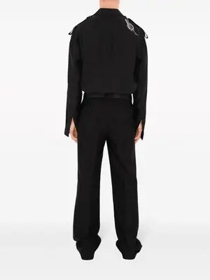 Burberry Knight Hardware-print Shirt - Black