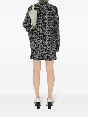 Burberry Printed Silk Shirt - Black
