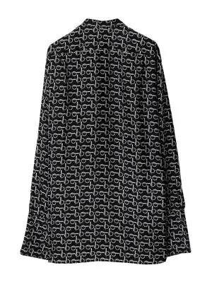Burberry Printed Silk Shirt - Black