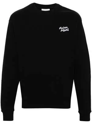 Maison Kitsuné Logo-embroidered Cotton Sweatshirt