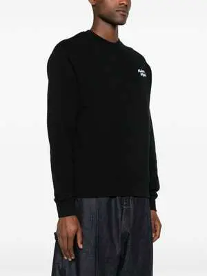Maison Kitsuné Logo-embroidered Cotton Sweatshirt
