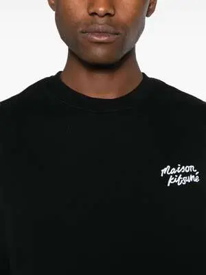 Maison Kitsuné Logo-embroidered Cotton Sweatshirt