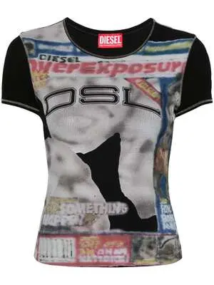 DIESEL® Graphic Print T-shirt - Black