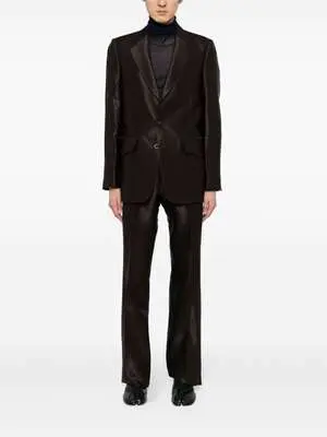 MAISON MARGIELA Herringbone Straight-leg Trousers - Brown
