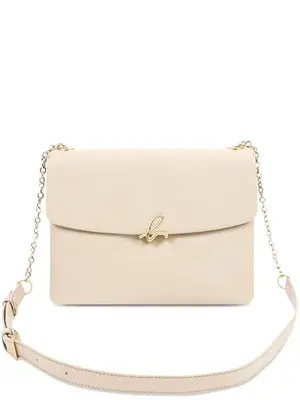 AGNÈS B. Logo-plaque Leather Crossbody Bag - Neutrals