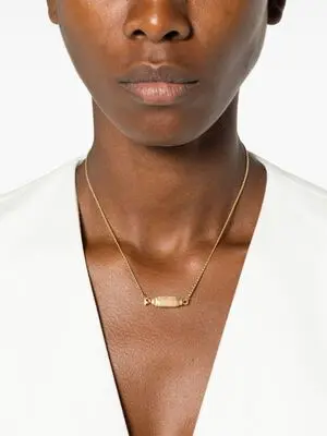MARIE LICHTENBERG 18kt Yellow Micro Locket Diamond Necklace