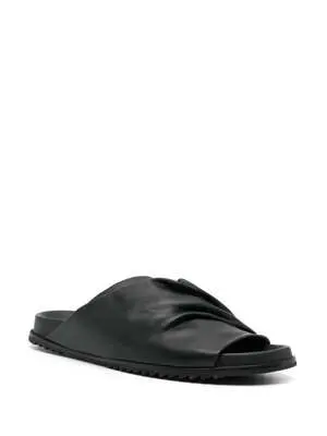 Rick Owens Morbius Granola Leather Sliders