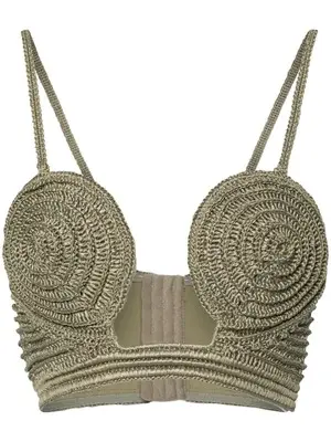 Cult Gaia Viviana Crochet Bustier