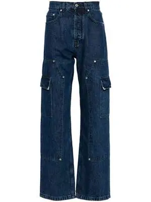 Palm Angels Frame Straight-leg Cargo Jeans