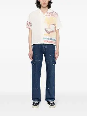 Palm Angels Frame Straight-leg Cargo Jeans