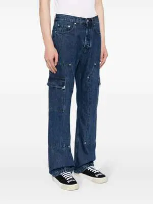Palm Angels Frame Straight-leg Cargo Jeans