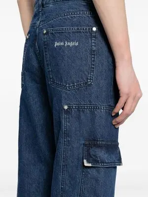 Palm Angels Frame Straight-leg Cargo Jeans