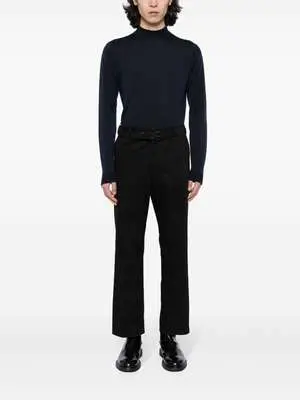 John Smedley Mock Neck Jumper - Blue