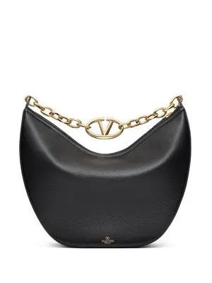 Valentino Garavani Vlogo Moon Medium Shoulder Bag - Black