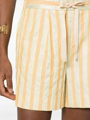 FORTE_FORTE Striped Drawstring Shorts - Orange