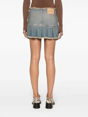 MISBHV Pleated Denim Miniskirt