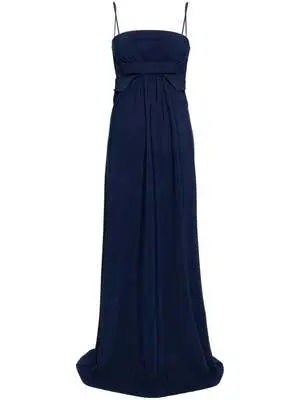 Chiara Boni La Petite Robe Alga Bow-detail Maxi Dress - Blue