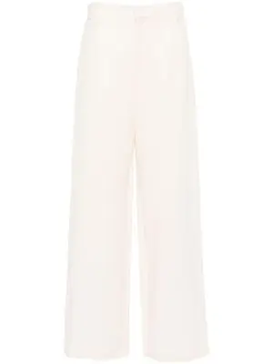 Blumarine Crinkled Wide-leg Trousers